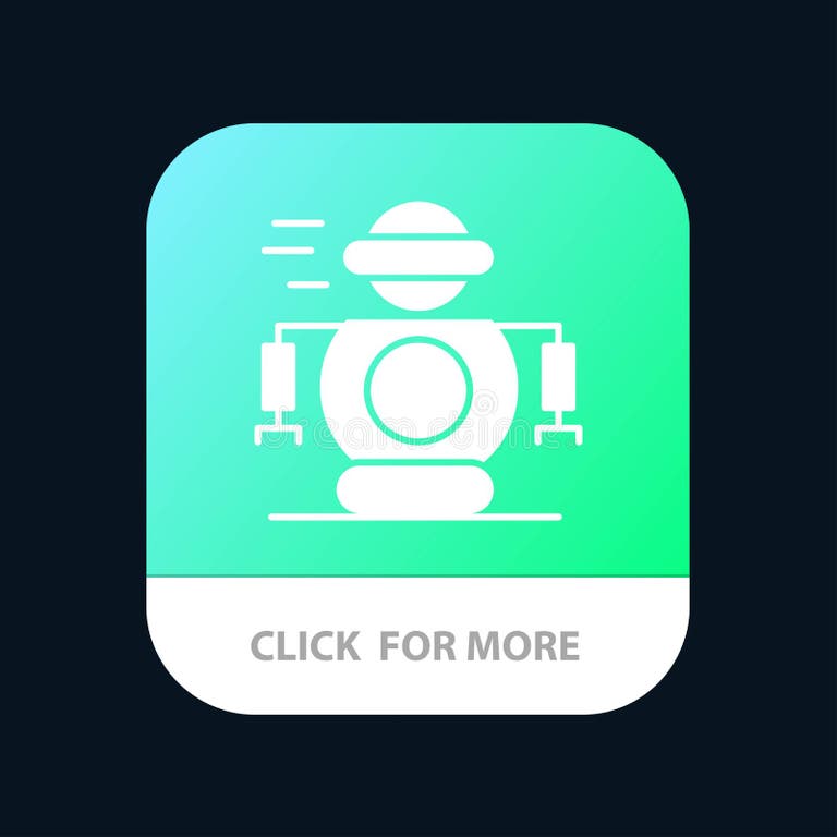 Human, Technology, Robotic, Robot Mobile App Button. Android and IOS ...