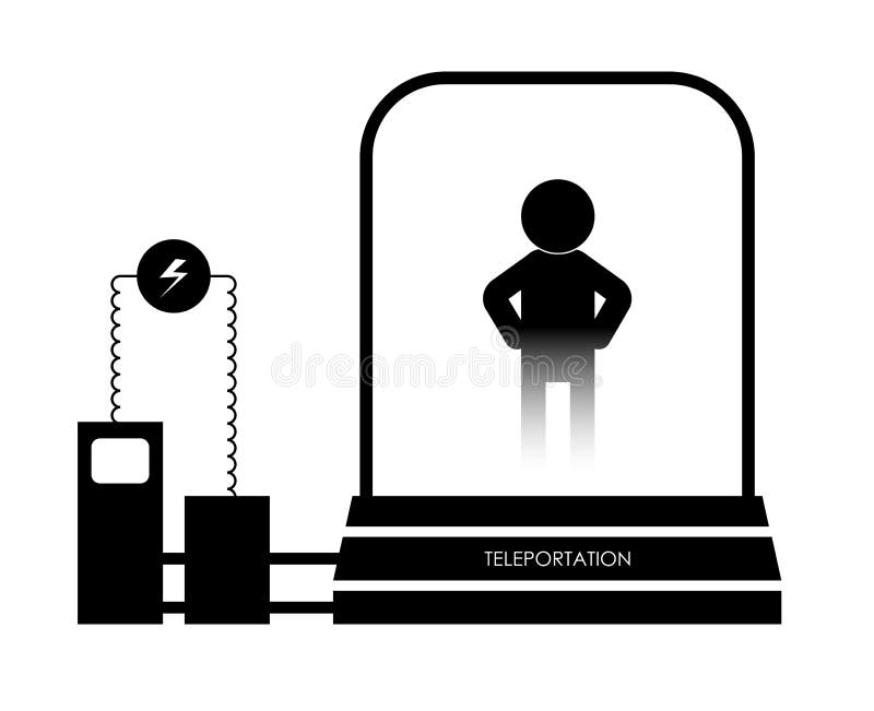 Human Teleportation Technology Hand Drawn Outline Doodle Icon. Stock ...