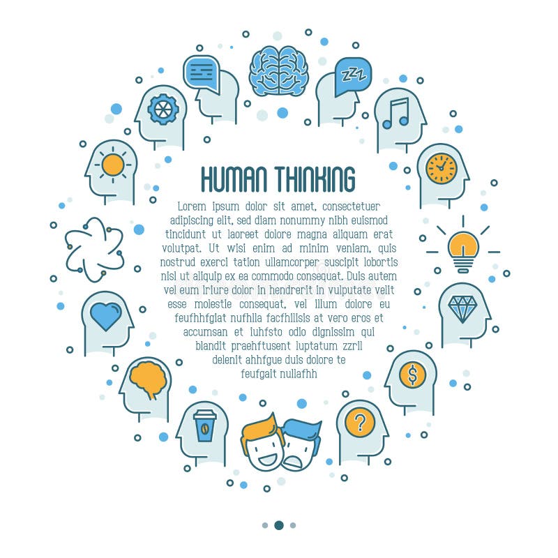 Human Thinking Seamless Pattern Stock Vector - Illustration of profile ...