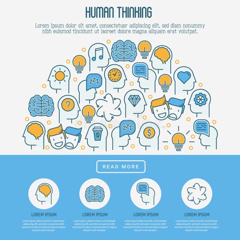 Human Thinking Seamless Pattern Stock Vector - Illustration of profile ...