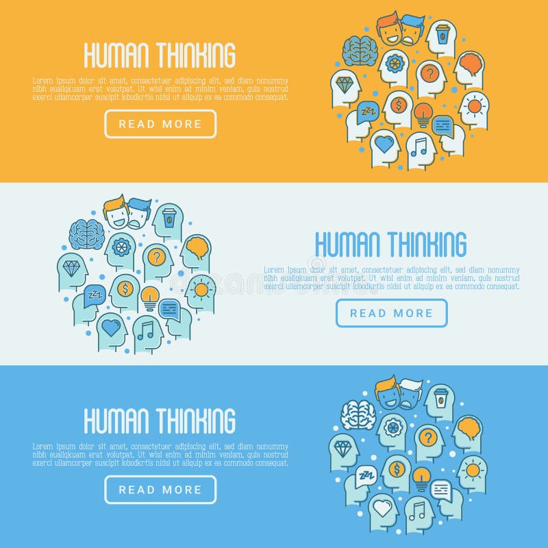 Human Thinking Seamless Pattern Stock Vector - Illustration of profile ...