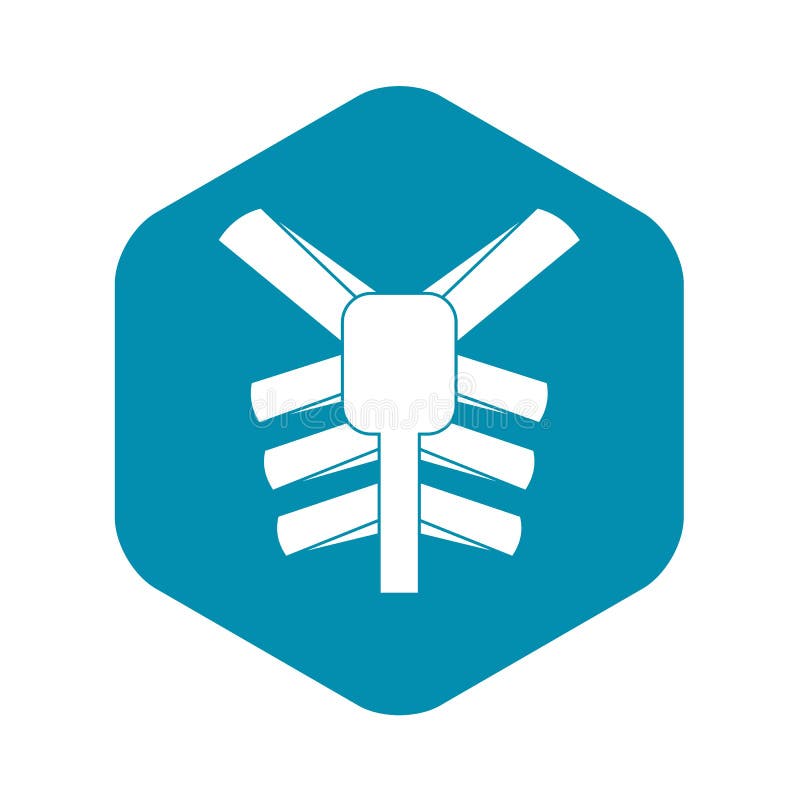 Human Thorax Icon Digital Red Stock Vector - Illustration of joint ...