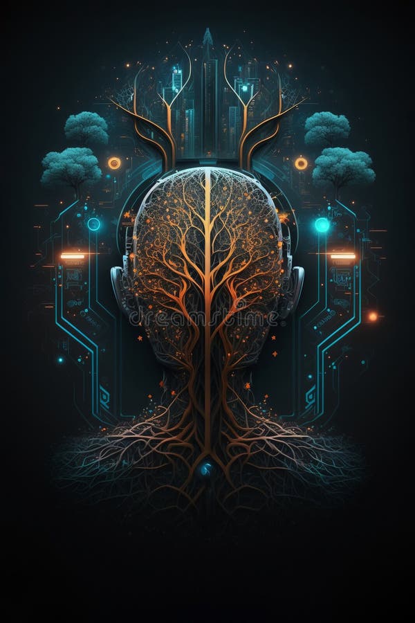 Human Thoughts. Fantasy, Nature or Learning Concept. Generative Ai ...