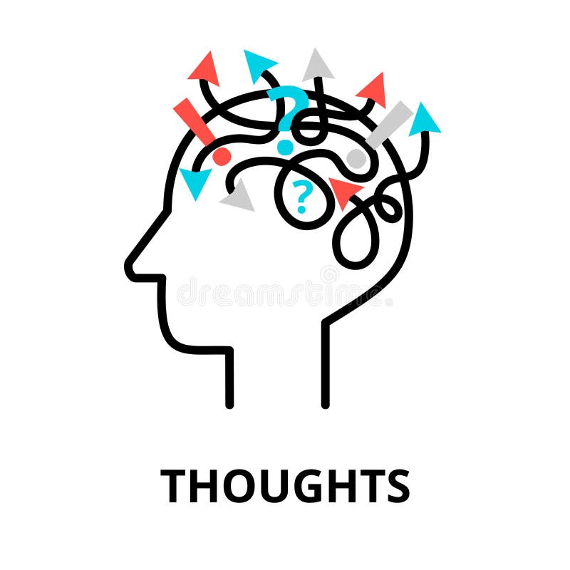 Human Thoughts and Mood Icons Stock Vector - Illustration of idea, logo ...