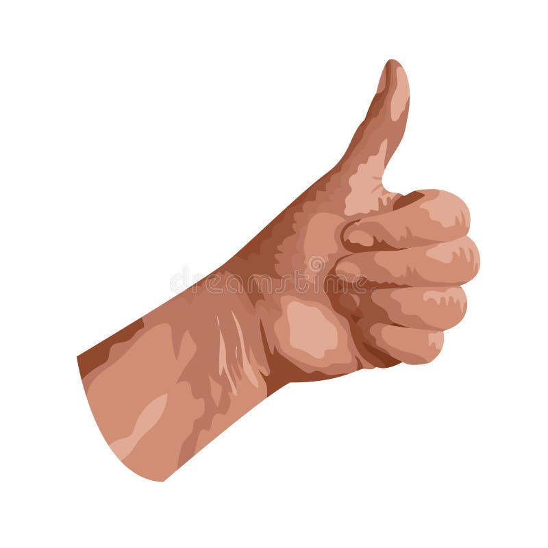 Human thumb up vector stock vector. Illustration of vector - 93968552