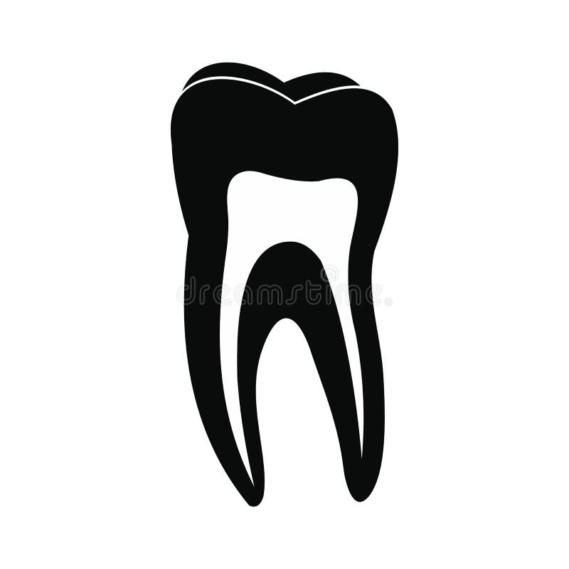 Tooth in Black Circle Icon. Creative Dentist Logo. Dental Clinic and ...