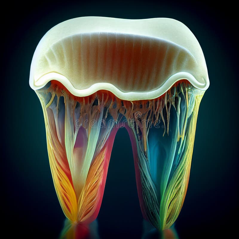 A Human Tooth is Close-up. Structure of the Human Tooth Stock ...
