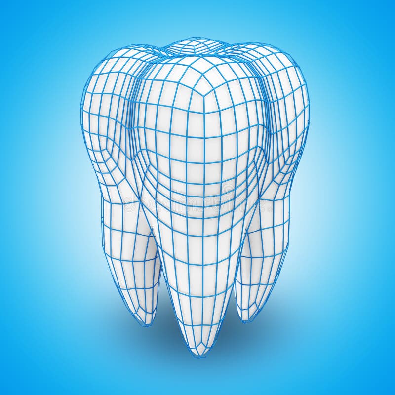 Human Tooth with Grid stock illustration. Illustration of caries - 27919032