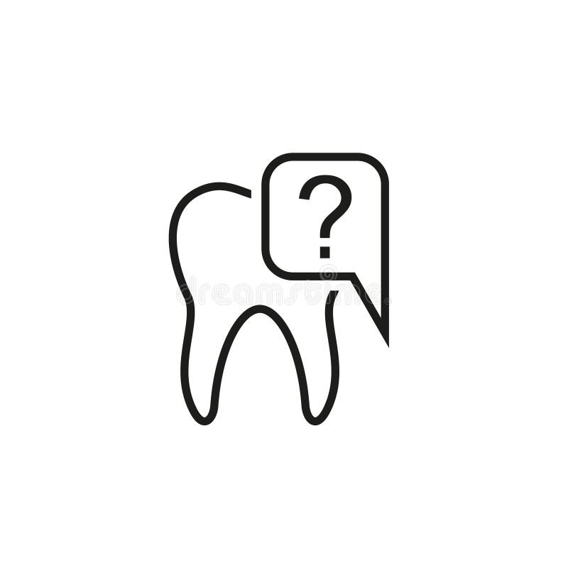 Human Tooth with Talk Chat or Speech Bubble and Question Mark. Stock ...