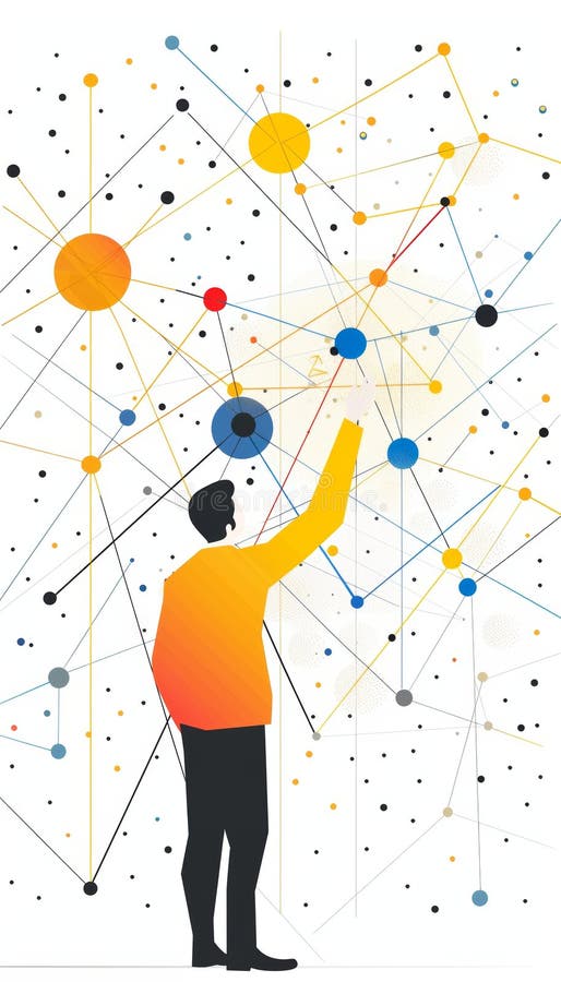 Human Touch in Ai Stick Figure Holds Icon for Creative Logo Design ...