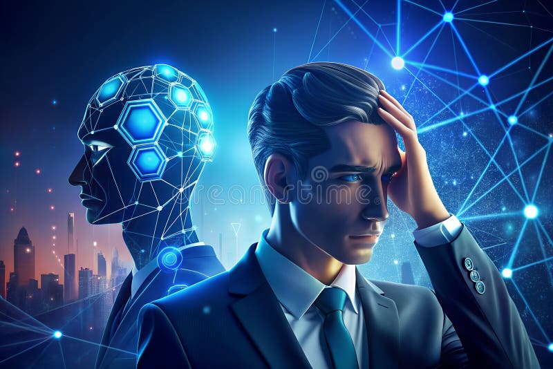 110 Robot Man Human Vs Artificial Intelligence Stock Photos - Free ...