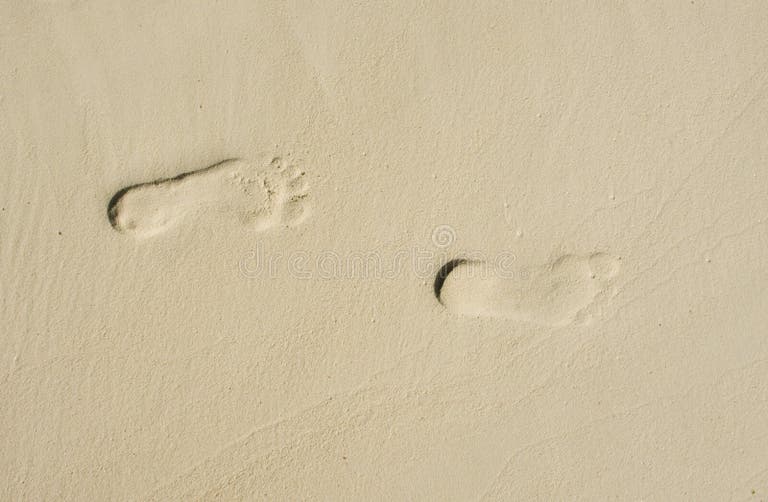 Human traces on sand stock photo. Image of wallpaper, ocean - 4490196