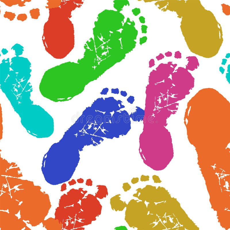 Human Traces on White Background Vector Stock Vector - Illustration of ...