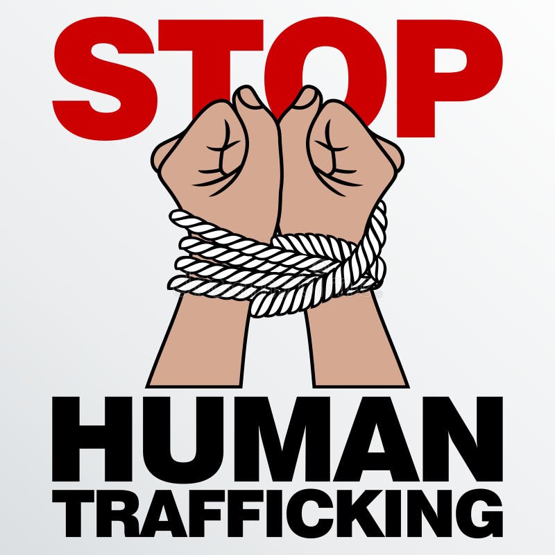 Human Trafficking Vector Template Stock Illustration - Illustration of ...