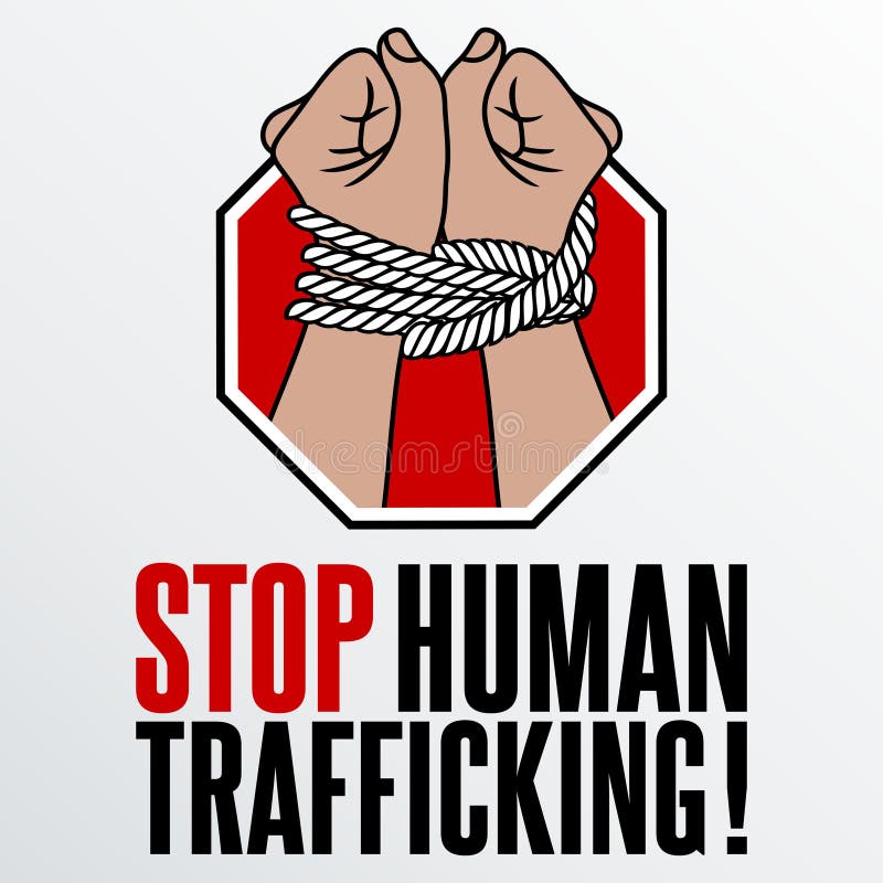 Human Trafficking Vector Template Stock Vector - Illustration of ...