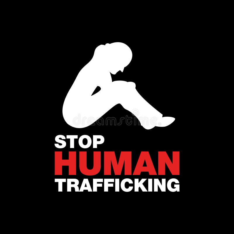 Human Trafficking Vector Template Stock Illustration - Illustration of ...