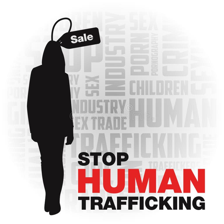 Human Trafficking Vector Template Stock Illustration - Illustration of ...