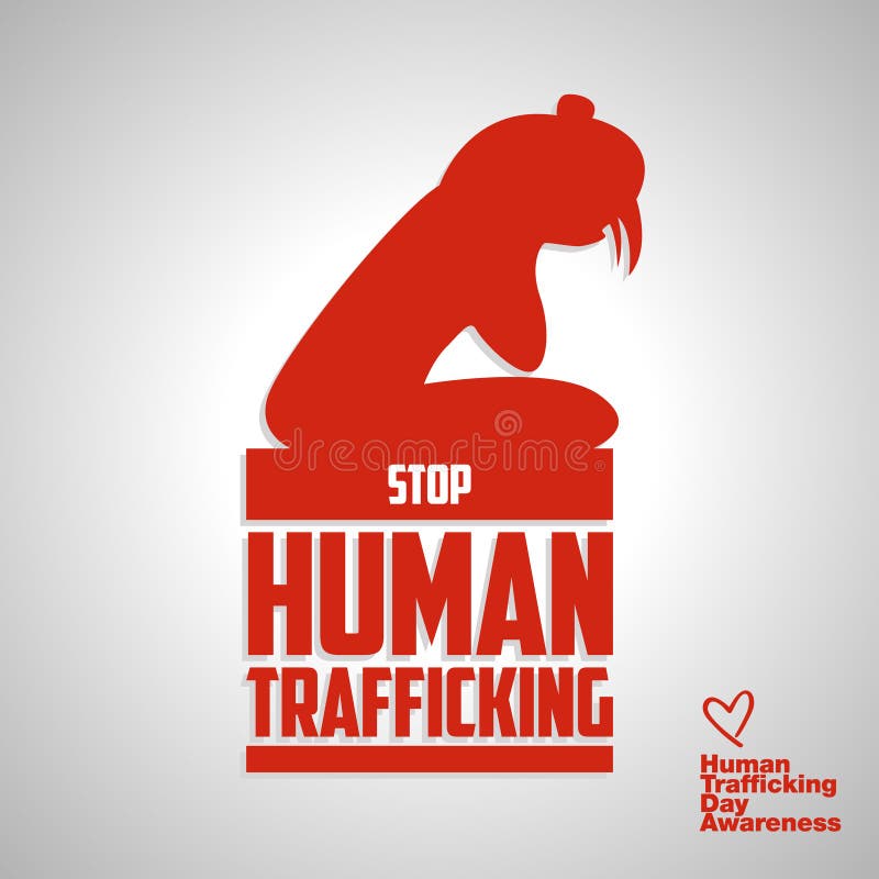 Human Trafficking Vector Template Stock Illustration - Illustration of ...