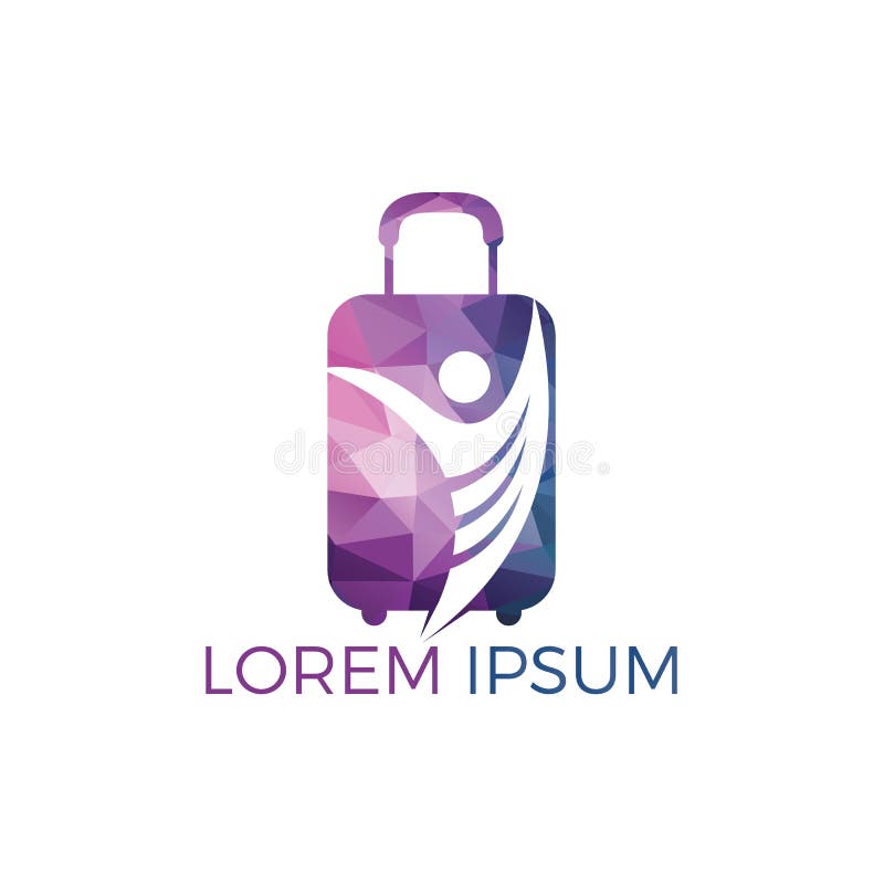 Human and Travel Bag Logo Design. Stock Vector - Illustration of ...