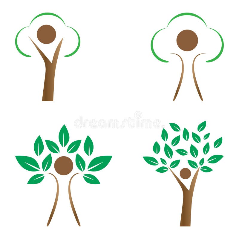 Human tree stock vector. Illustration of help, environmental - 20594677