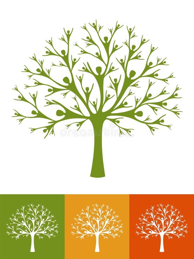 Human tree stock vector. Illustration of branches, human - 25036238