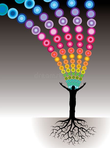 Human Tree Colors stock vector. Illustration of graphics - 5601172