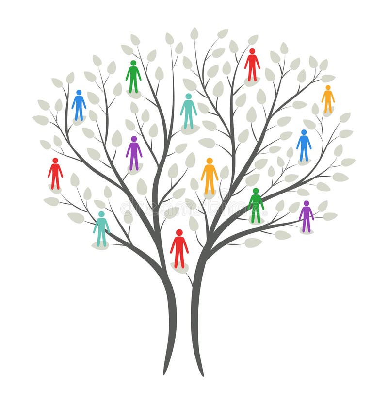 Human tree stock vector. Illustration of community, assistance - 28303494