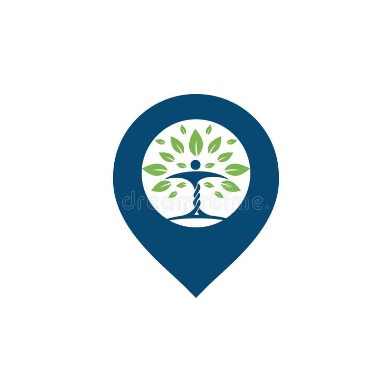 Green Tree Location Point Design Stock Illustrations – 534 Green Tree ...