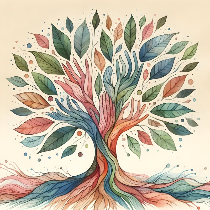 Human and tree stock illustration. Illustration of branch - 306871156