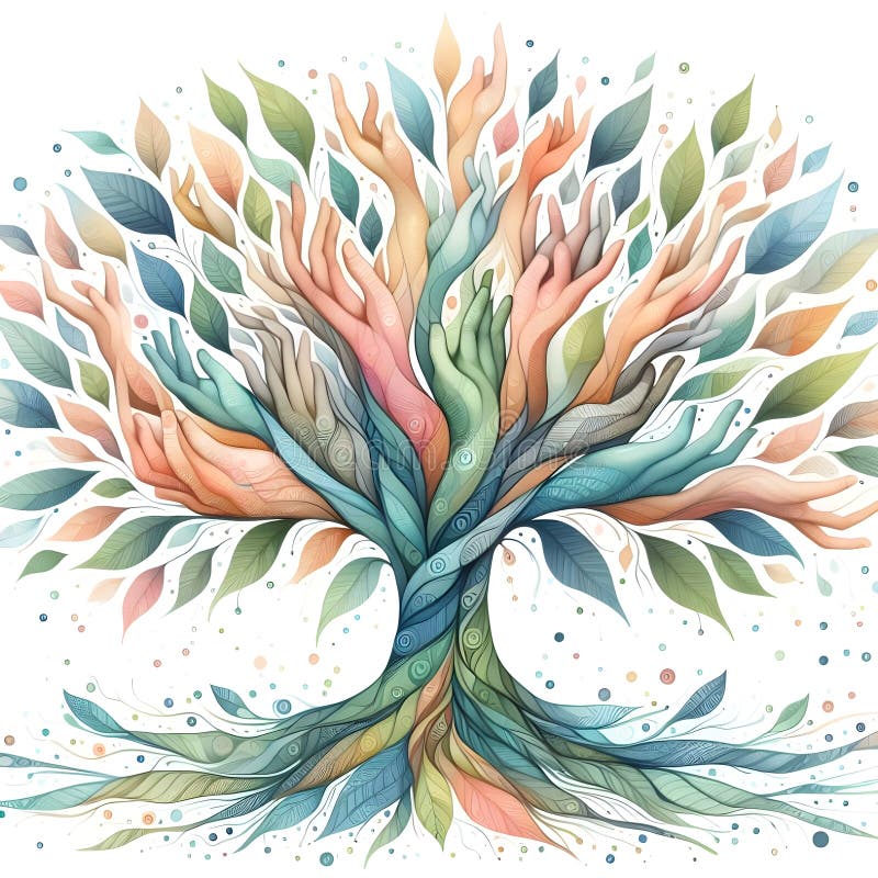 Human and tree stock illustration. Illustration of branch - 306871276