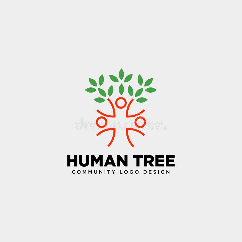 Human Tree Leaf Community Logo Template Illustration Icon Element Stock ...