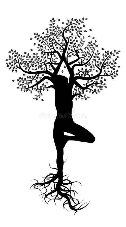 Human tree with leaves stock vector. Illustration of tree - 284442717
