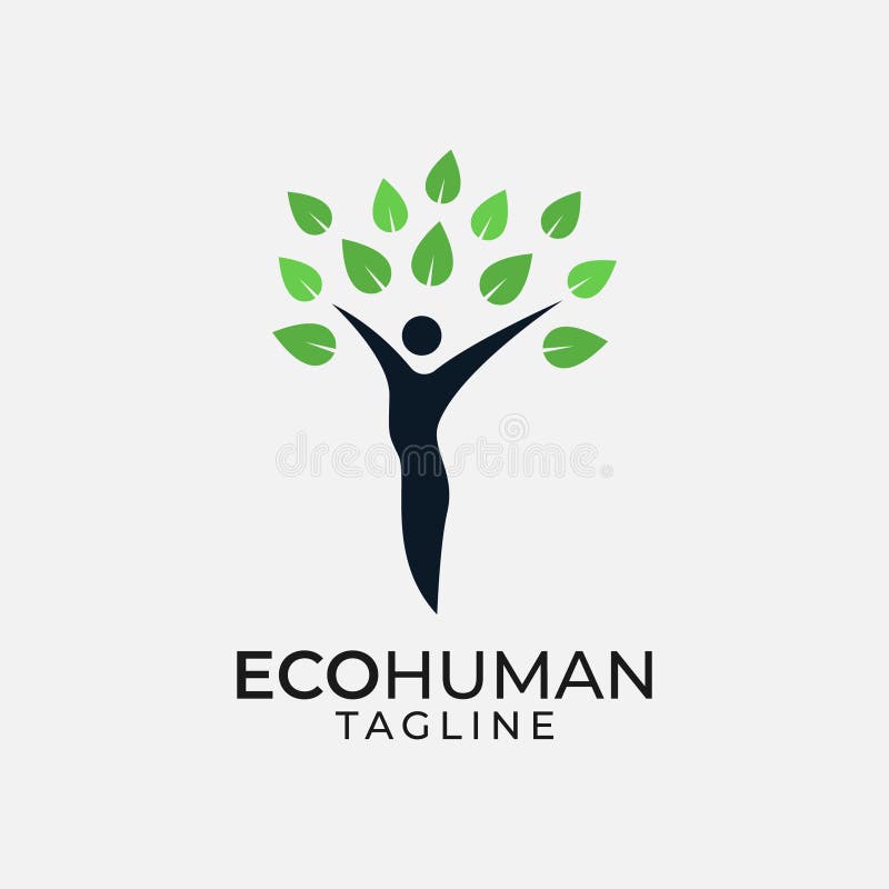 Human Tree Logo Design Template Stock Vector - Illustration of gold ...