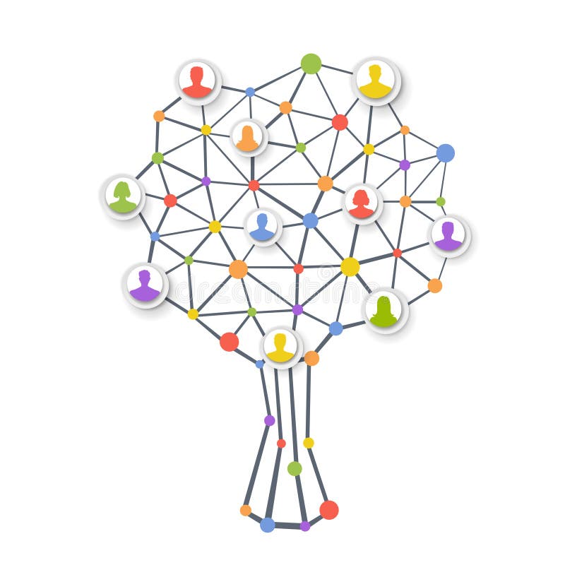 Human tree network stock vector. Illustration of people - 41264979