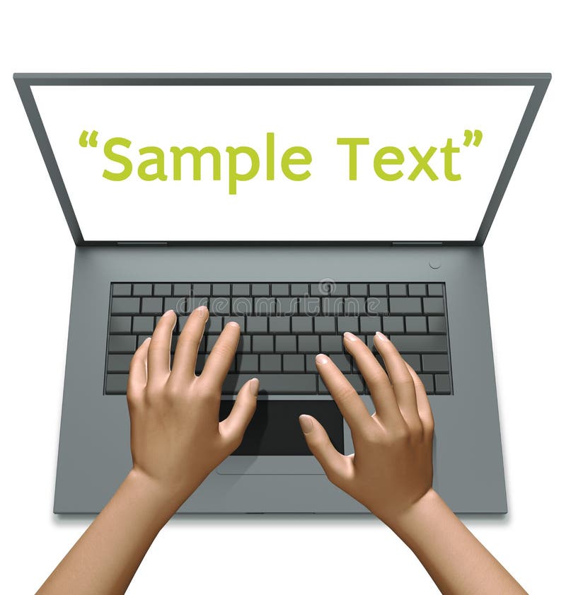 Human Typing Keyboard stock illustration. Illustration of background ...