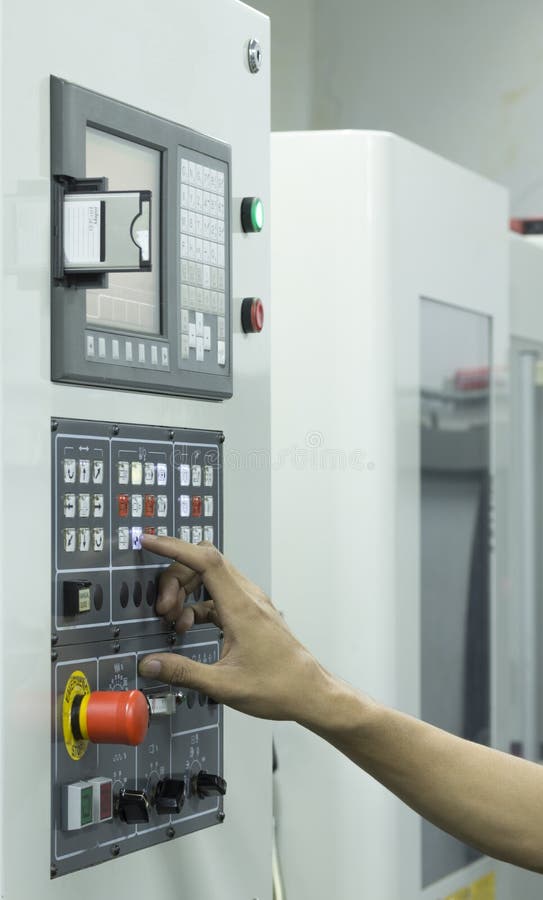 Human Use Control Monitor Panel CNC Machine Stock Photo - Image of ...