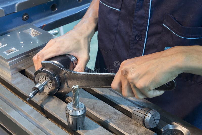 Human Use Wrench Lock Milling Tool CNC Assembly Stock Photo - Image of ...