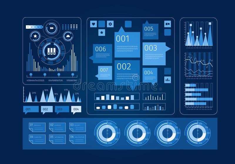 Human User Display . Mixed Media Stock Illustration - Illustration of ...