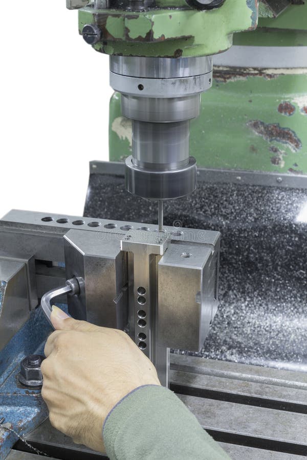 Human Using Alen Key Lock Bench Vise Stock Image - Image of industrial ...