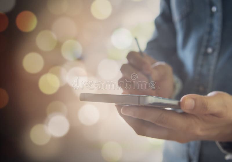 Human Using Smartphone. Identity Verification Code, Cyber Security ...