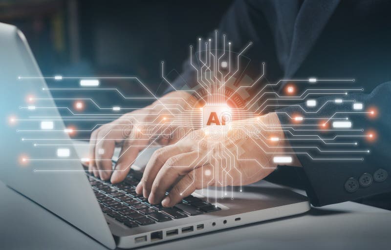 Human Using Technology Smart Robot AI, Artificial Intelligence by Enter ...