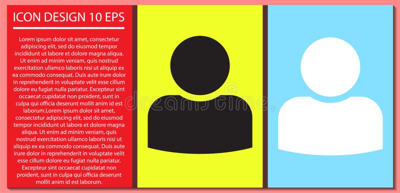 Human Vector Icon , Lorem Ipsum Flat Design Stock Illustration ...