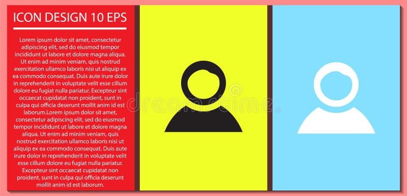 Human Vector Icon , Lorem Ipsum Flat Design Stock Illustration ...