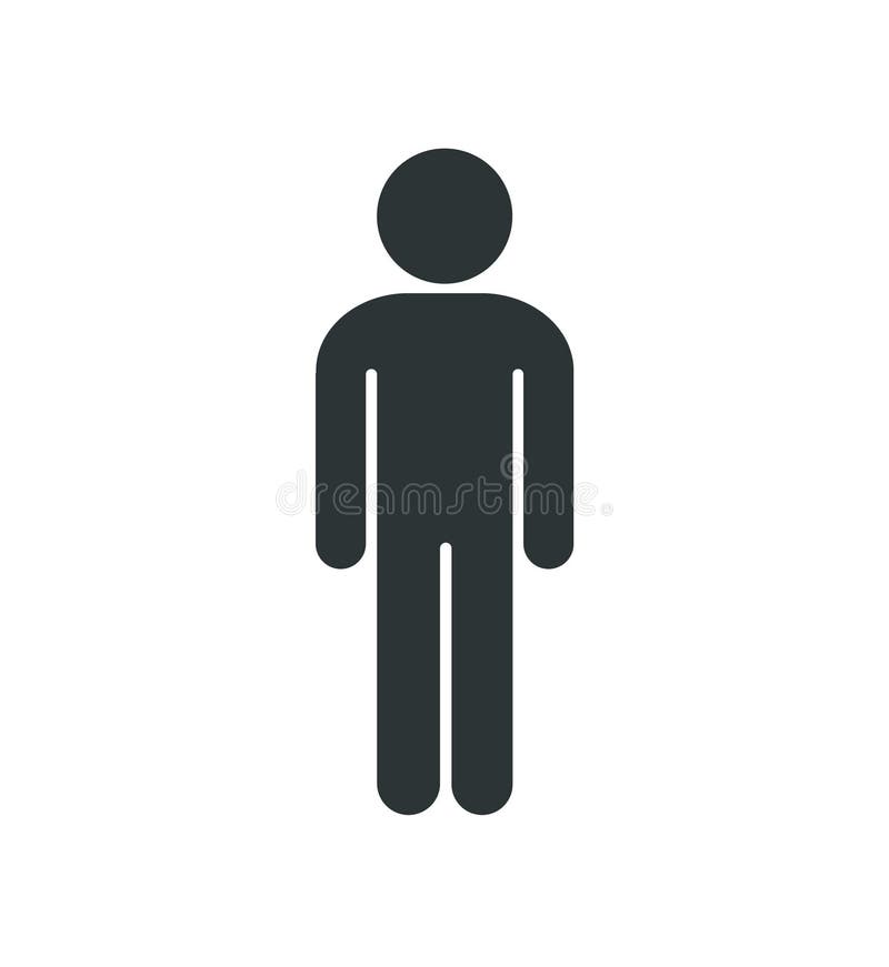 Human Vector Icon. Man Black Icon Stock Vector - Illustration of body ...