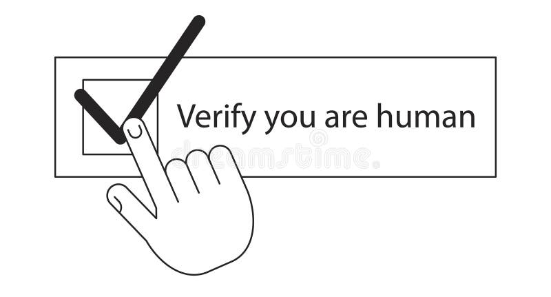 Human Verification Black and White Concept Vector Spot Illustration ...