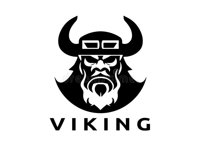 Human Viking Logo Vector Illustration. Stock Vector - Illustration of ...