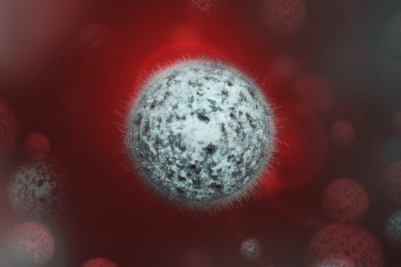 Human Virus, Flu, View of a Virus Under a Microscope, Viral Disease ...