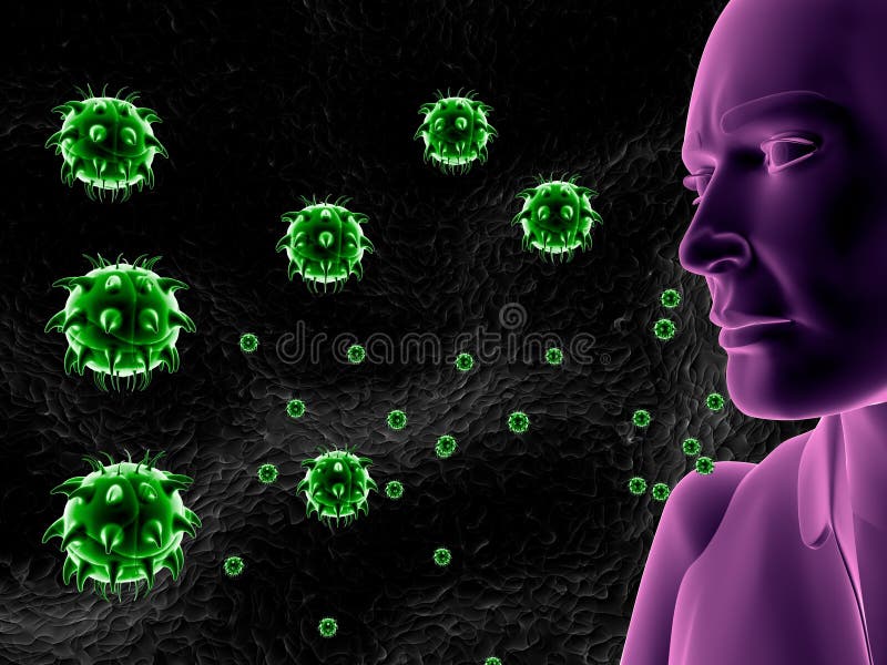 Human Virus Infection Medical Symbol Stock Illustration - Illustration ...