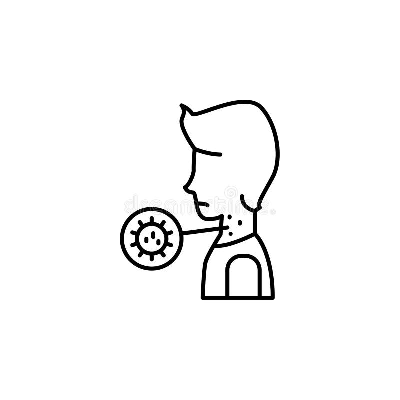 Human Virus Throat Flat Vector Icon in Water Pack Stock Illustration ...