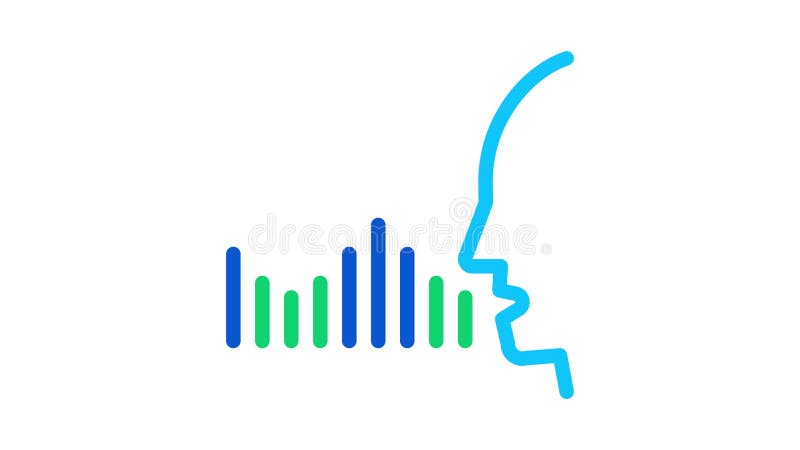 Laptop Human Voice Control Icon Animation Stock Footage - Video of ...